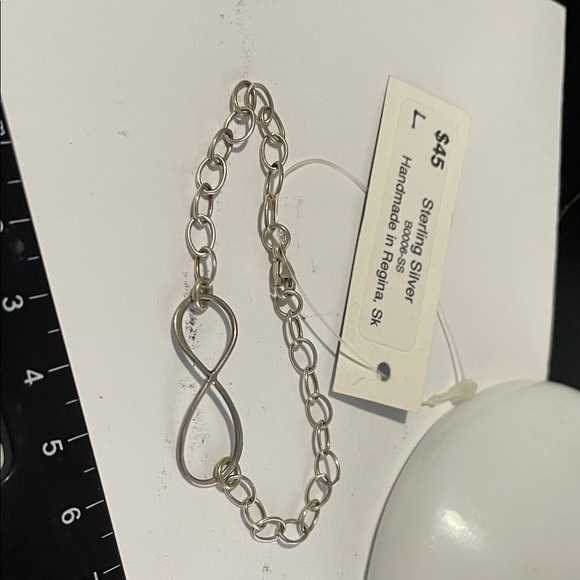 k and b | Jewelry | Elegant Silver Infinity Chain Bracelet | Poshmark
